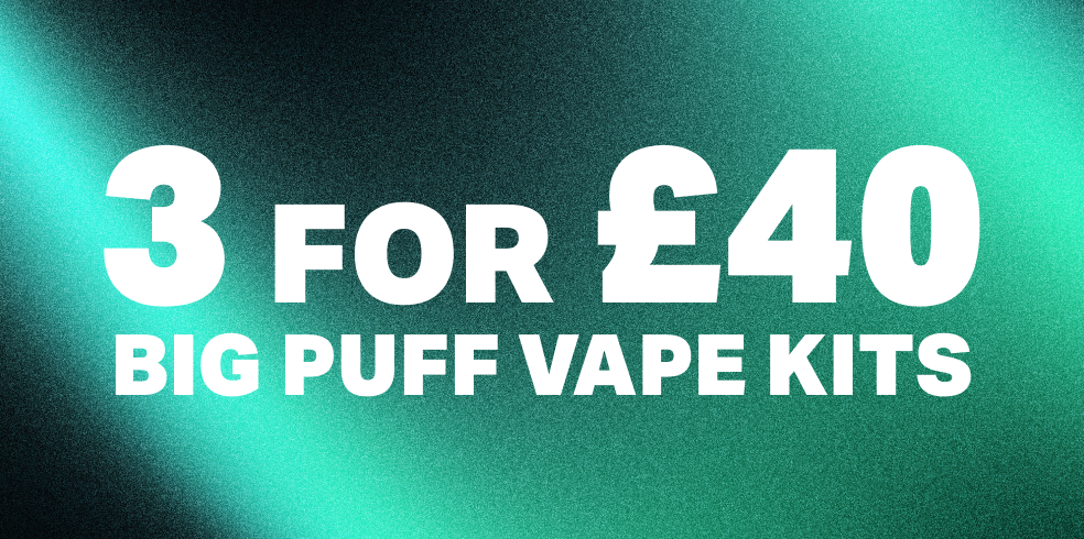 3 for £40 Big Puff Vape Kits | Pod Kits | Any 3 For £40 – Vape Shop