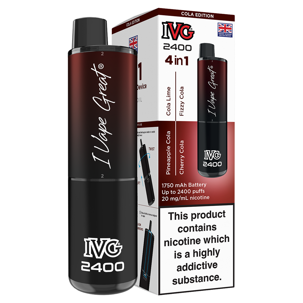 IVG 2400 Rechargeable Vape Kit – Vape Shop