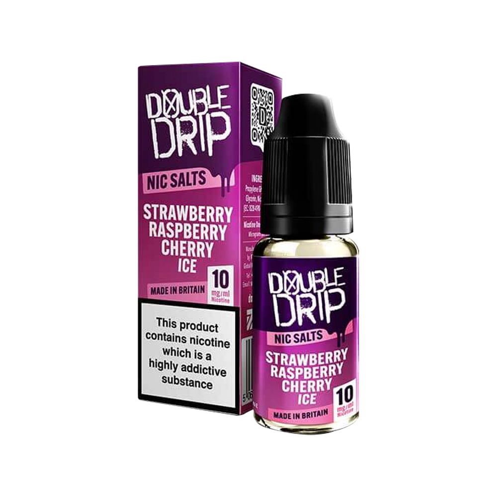 Strawberry Raspberry Cherry Ice Nic Salt by Double Drip – Vape Shop