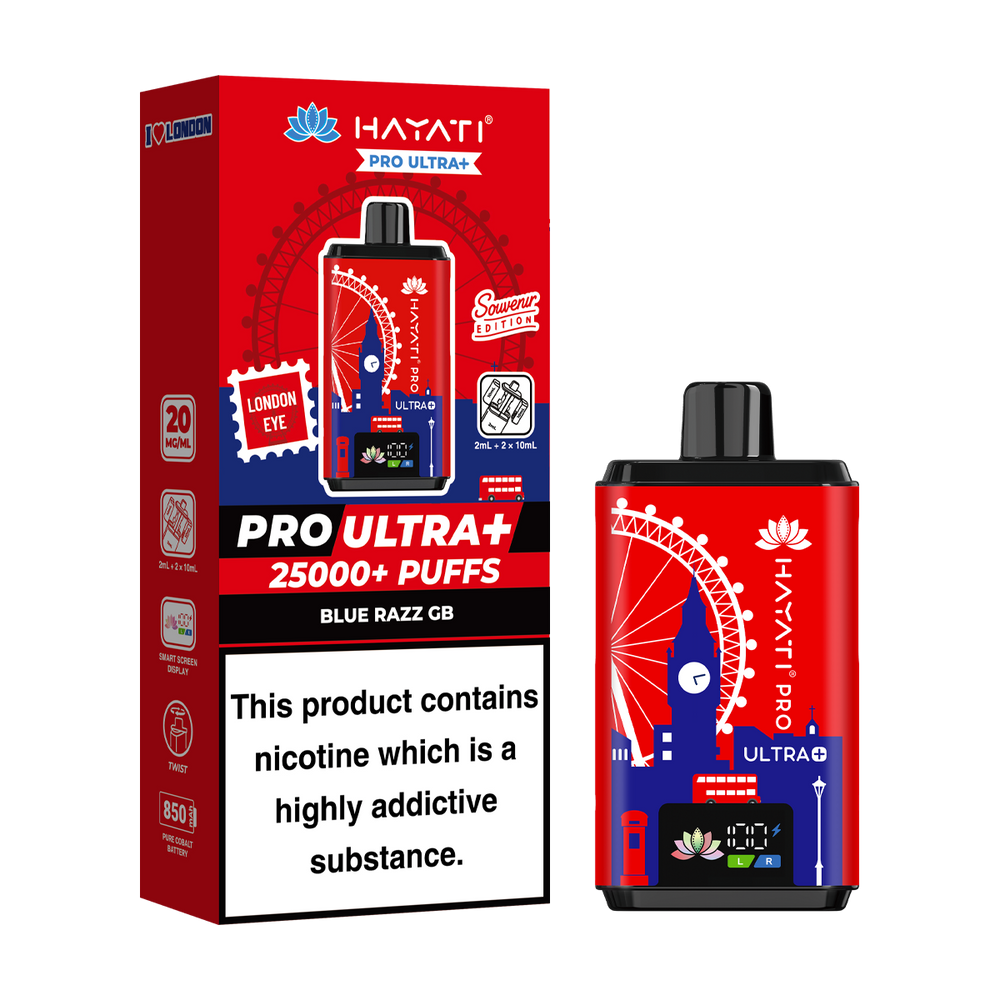 Hayati Pro Ultra Plus 25000 London Souvenir Edition | 25K Puffs – Vape Shop
