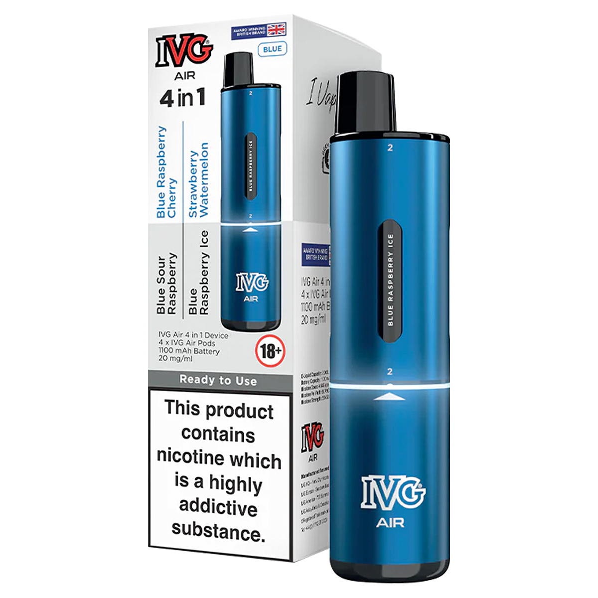 Black Edition IVG Air 4 in 1 Vape Kit | 2400 Puffs – Vape Shop