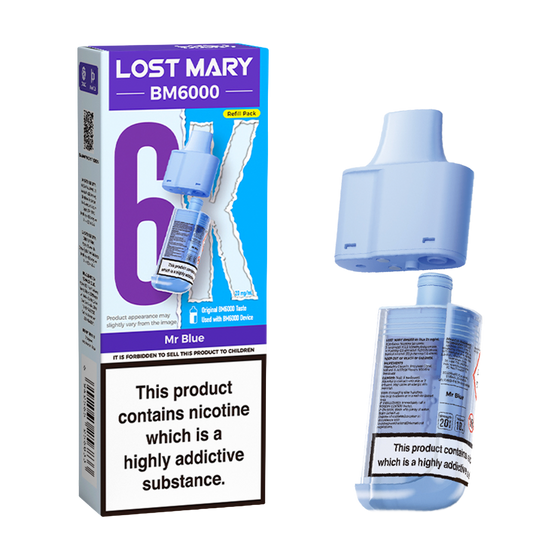 Mr Blue Lost Mary BM6000 Refill Pack - BM6000 Pods – Vape Shop