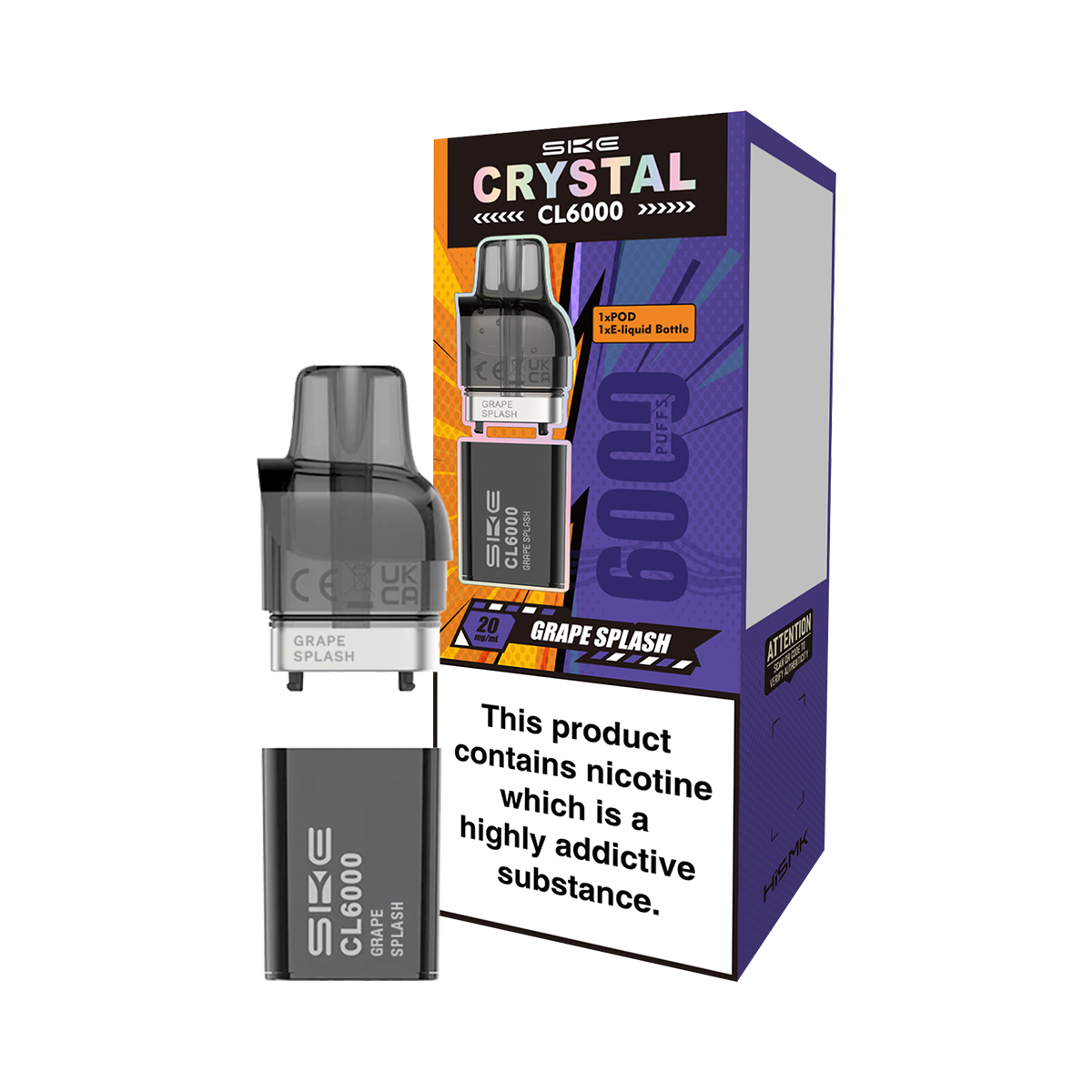 Grape Splash SKE Crystal CL6000 Pods – Vape Shop